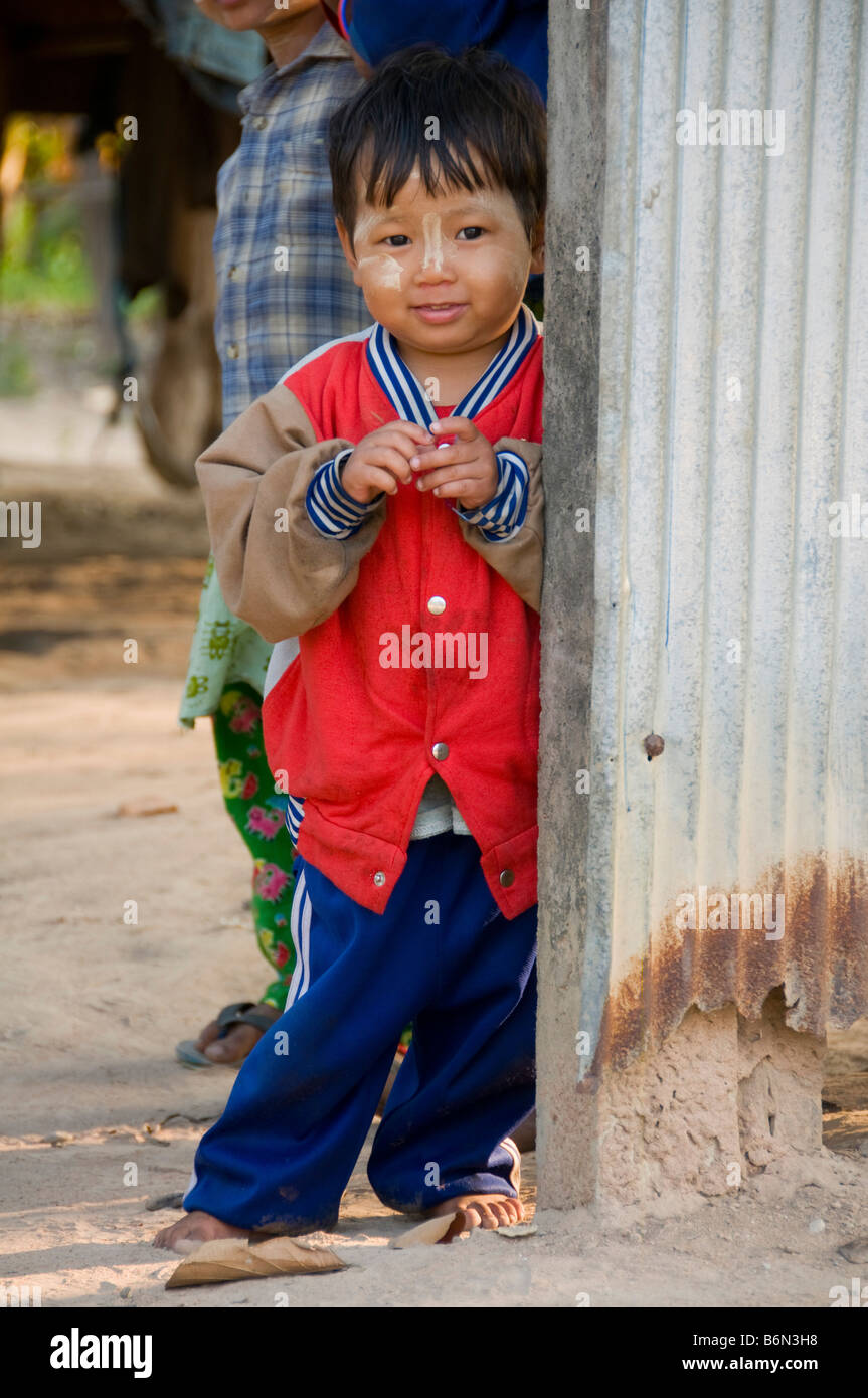 shy Burmese Karen boy in northern Thailand Stock Photo - Alamy