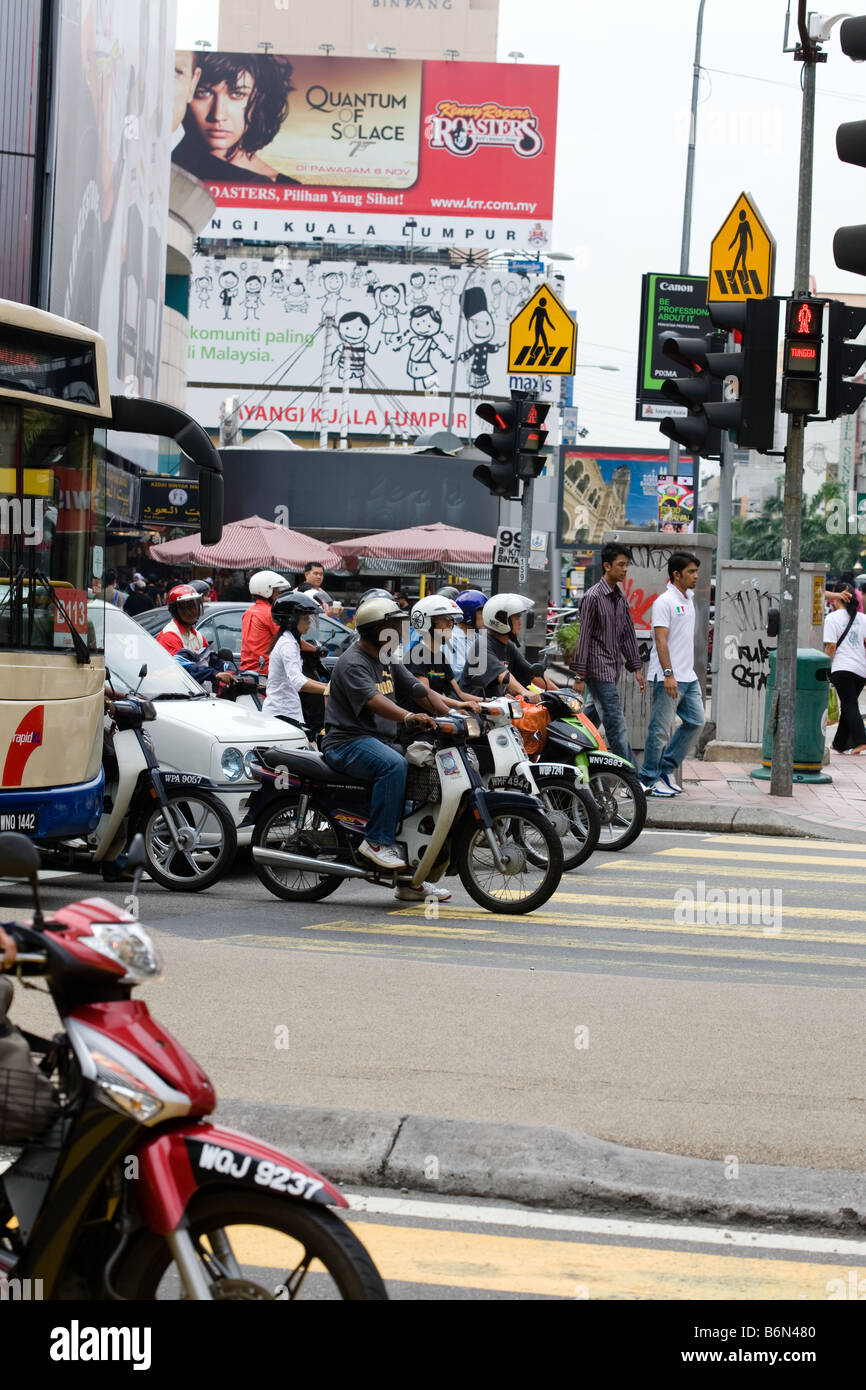Waiting at a red light Stock Photo - Alamy