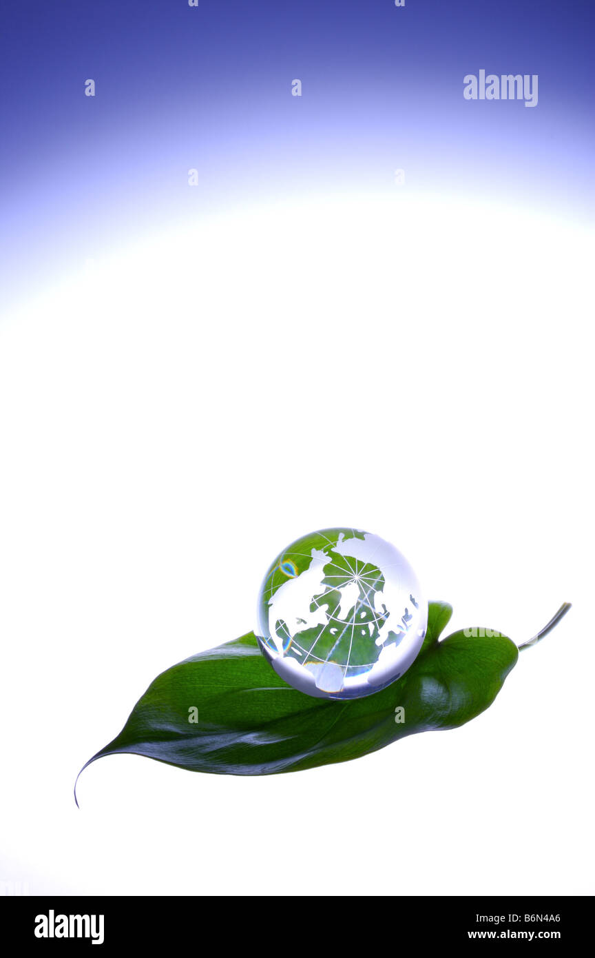 Glass globe on green hi-res stock photography and images - Alamy