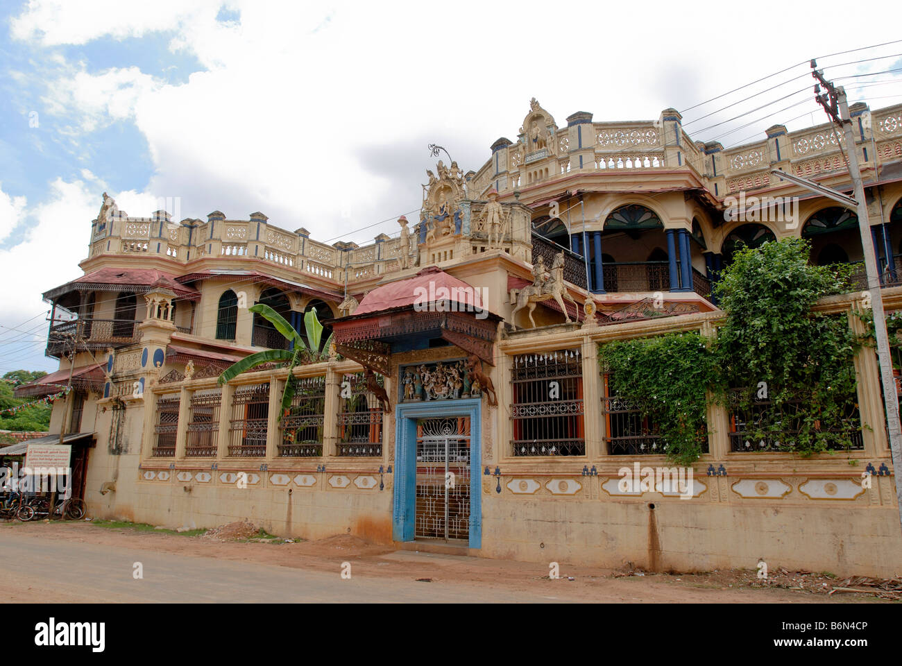 NATTUKOTTAI CHETTIAR HOUSE IN CHETTINAD TAMIL NADU Stock Photo, Royalty ...