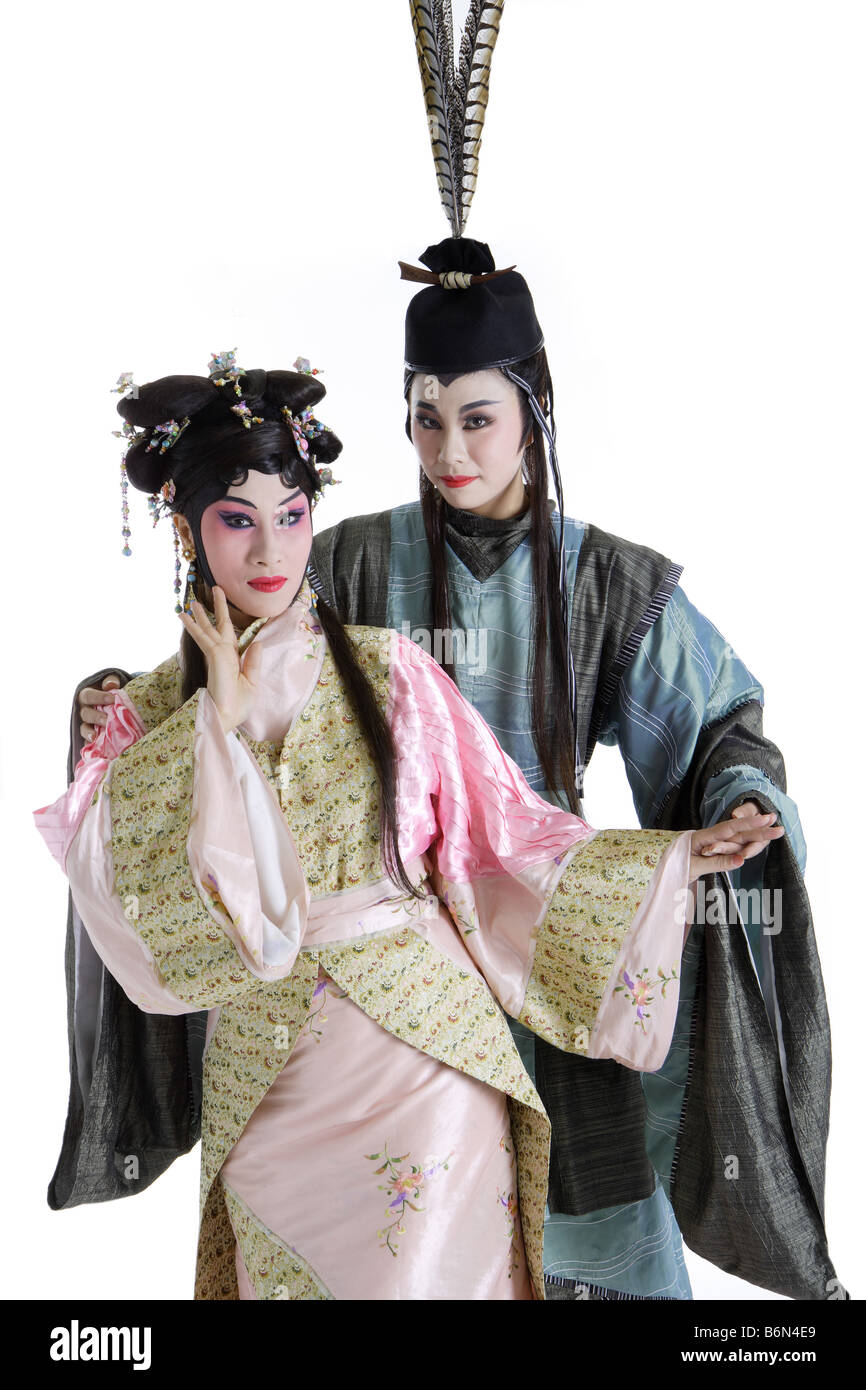 Chinese traditional opera characters posing Stock Photo - Alamy