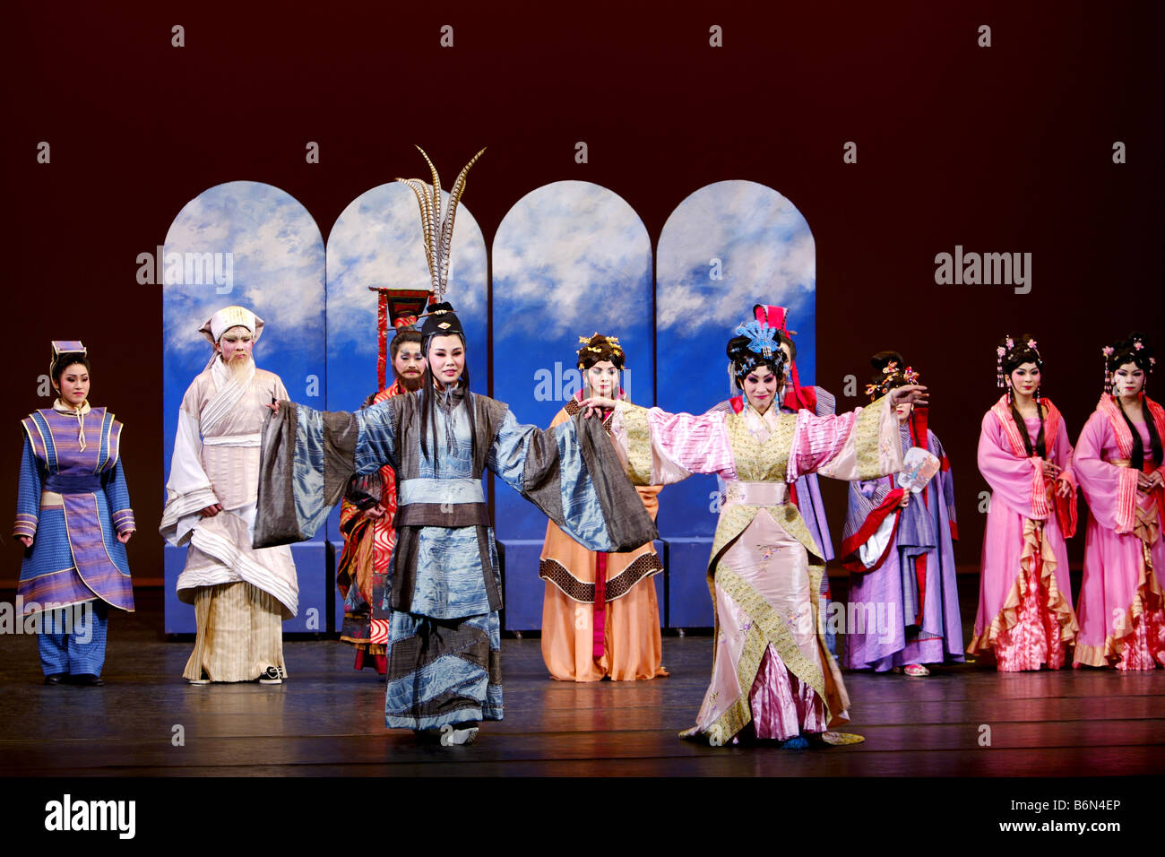 Members of opera on stage Stock Photo - Alamy