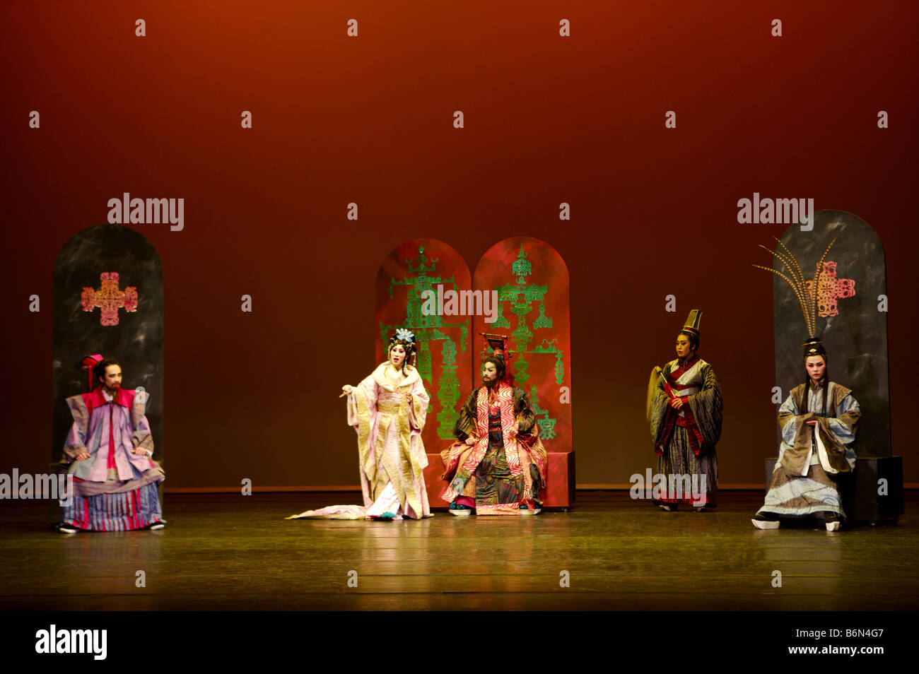 Opera performers on stage Stock Photo - Alamy