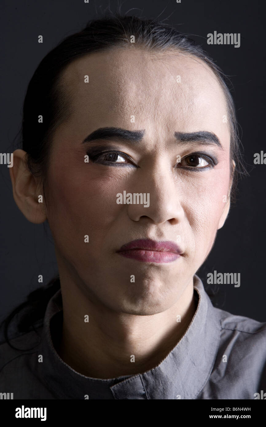 Male performer in stage make up Stock Photo - Alamy