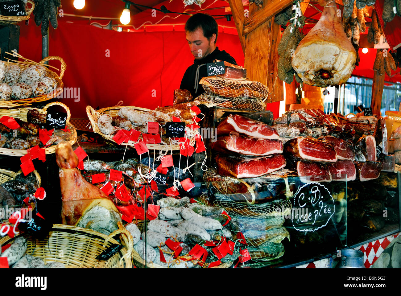 Paris France, French Charcuterie Delicatessen Food Shop at Traditional ...