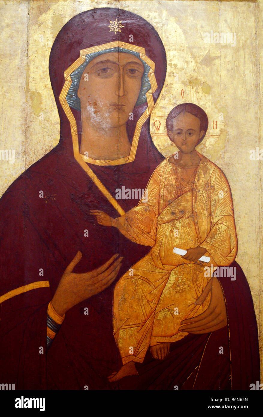 Holy Virgin Hodegetria of Smolensk (16 century), icon, Museum of Old Russian art Moscow, Russia ...