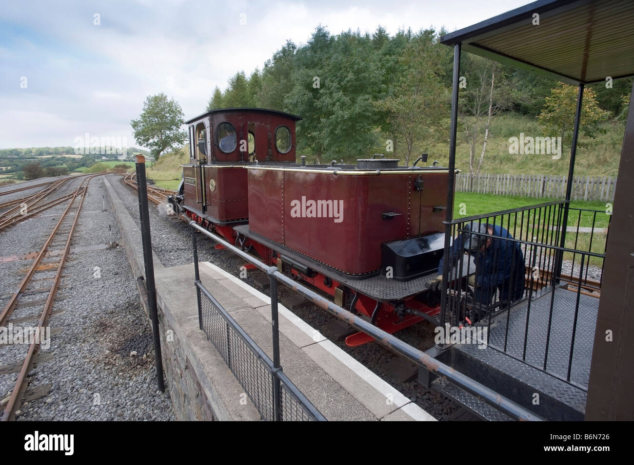 the brecon mountain railway pant station merthy tydfil powys wales uk ...