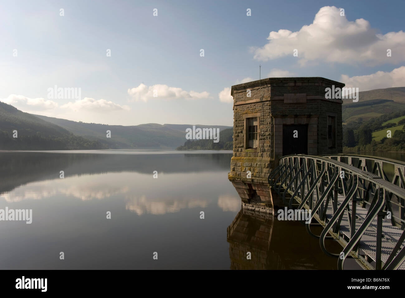 reservoir in the brecon beacons national park powys wales uk Stock ...