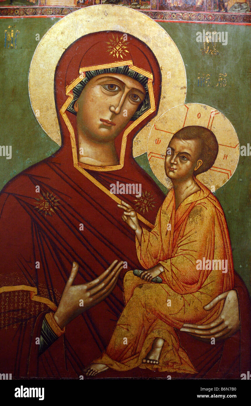 Holy Virgin of Tikhvin (1680), Tikhvin icon, Museum of Old Russian art ...