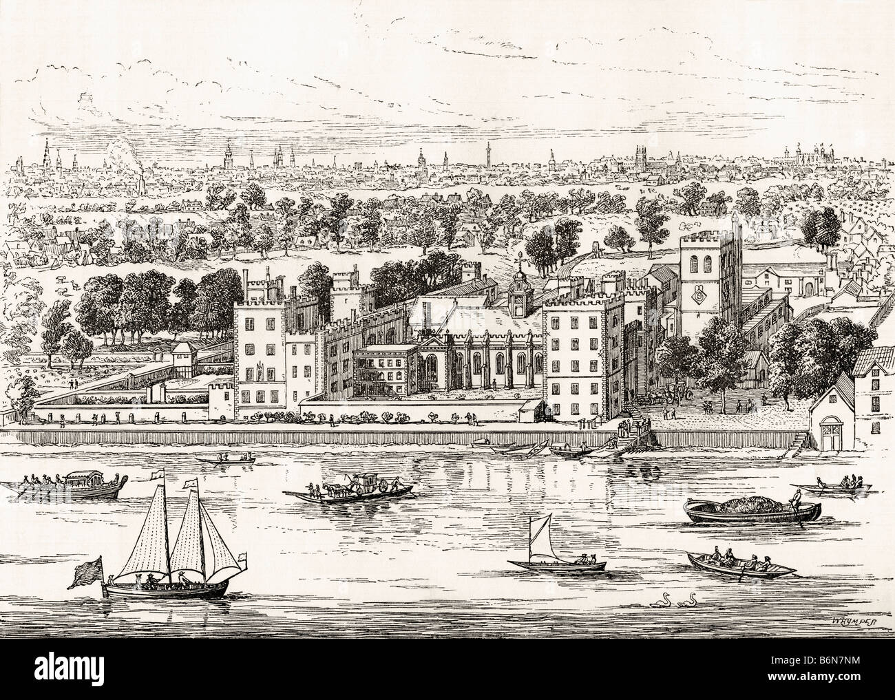 Lambeth Palace, London, England in 1688 Stock Photo - Alamy