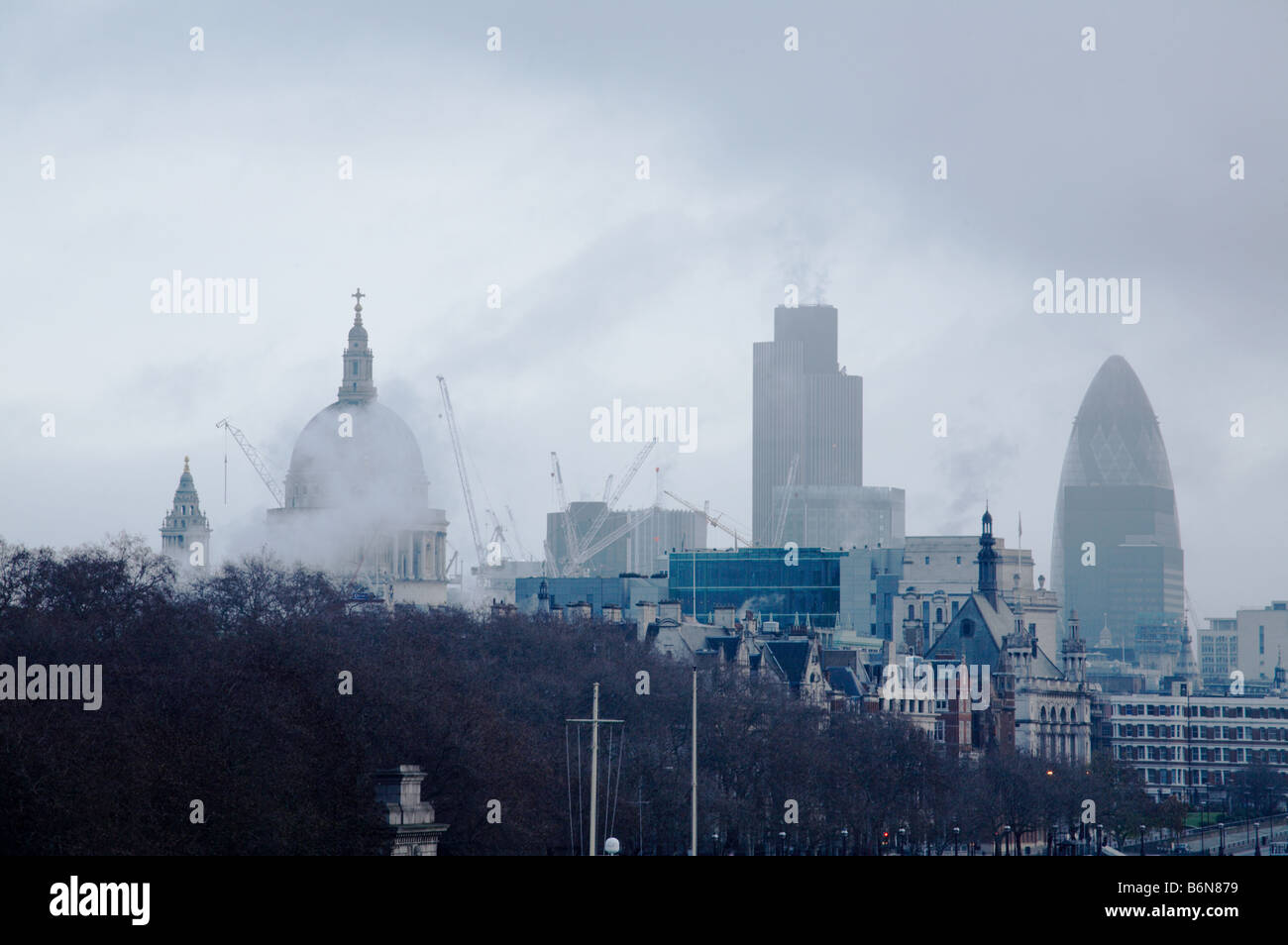 city of london skyline england britain uk overcast recession credit ...