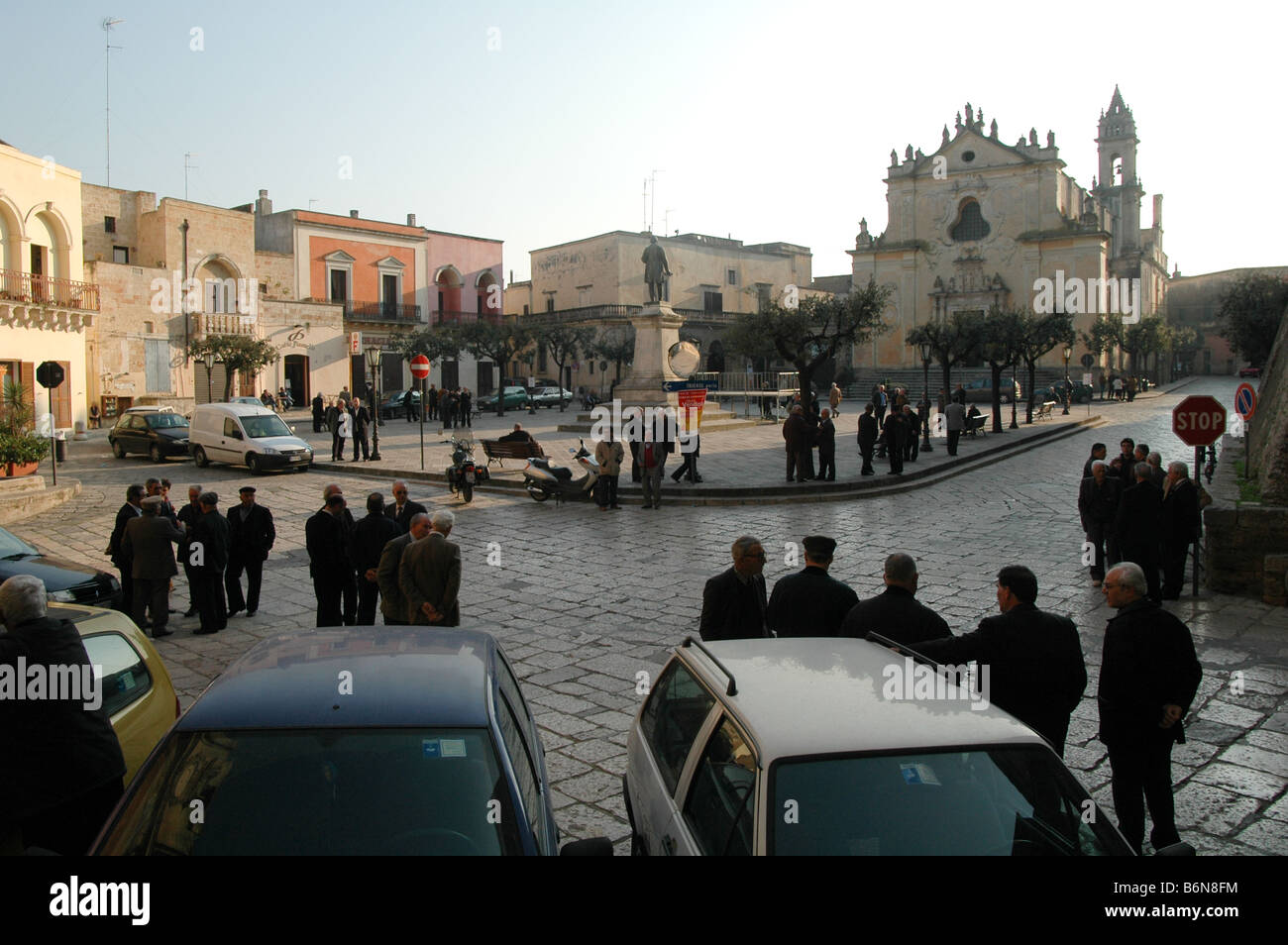 Sunday afternoon in the main square Tricase Italy Stock Photo - Alamy