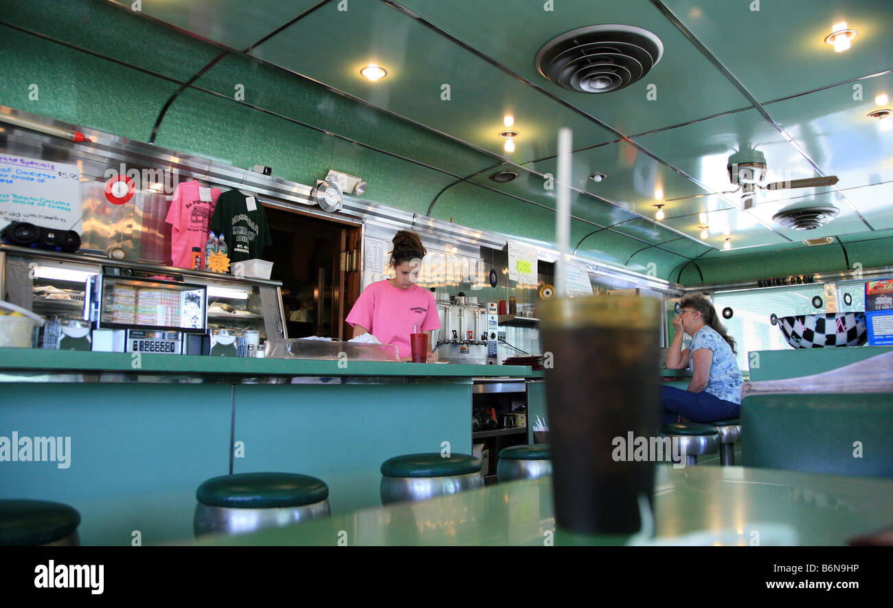 A shot in a vintage 50's New Jersey diner Stock Photo - Alamy