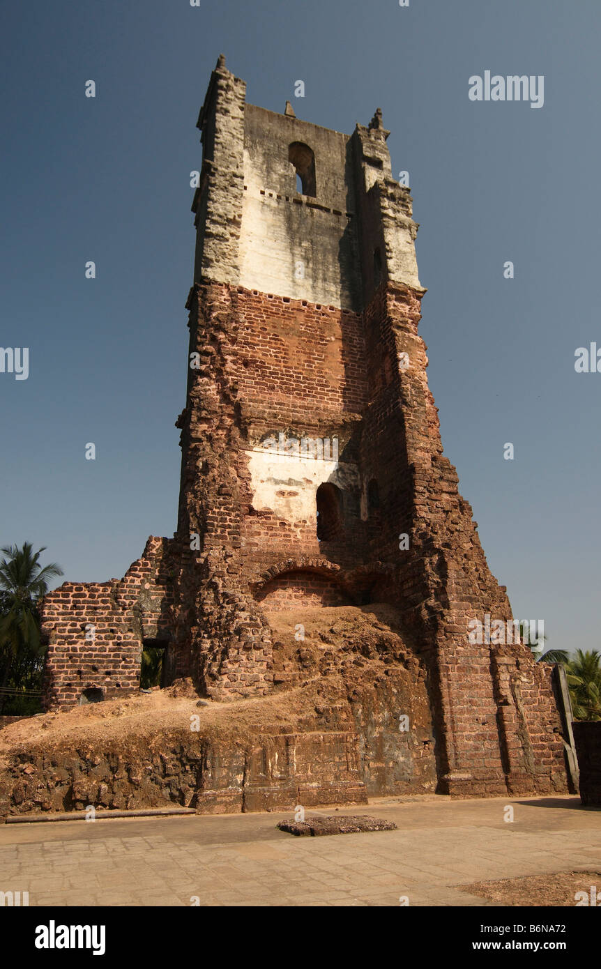 St Augustine Tower in Old Goa India Stock Photo - Alamy