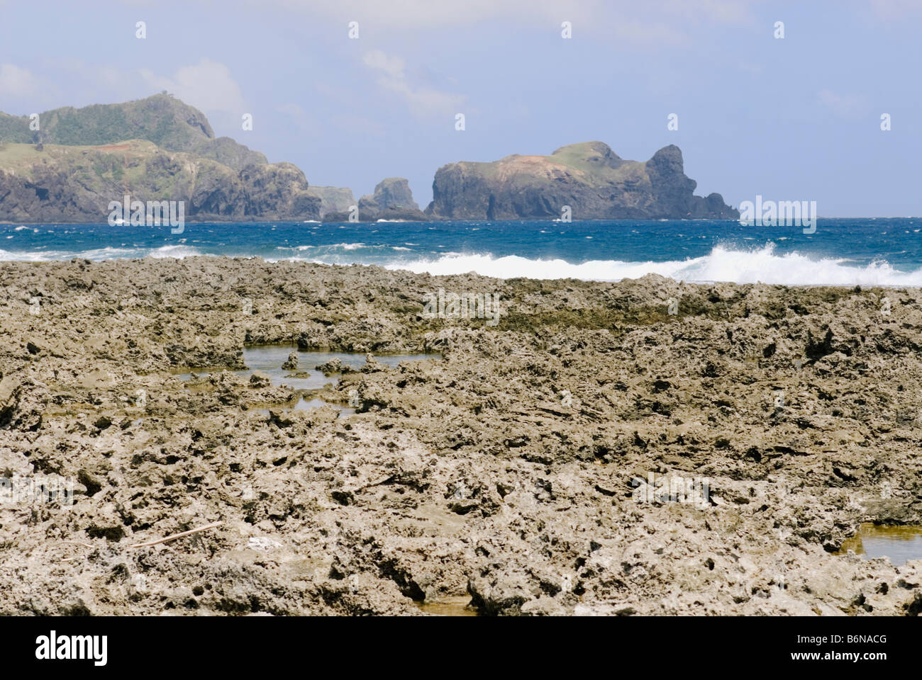 Taiwan, Green Island, Volcanic Coast Along the Pacific Ocean Stock ...
