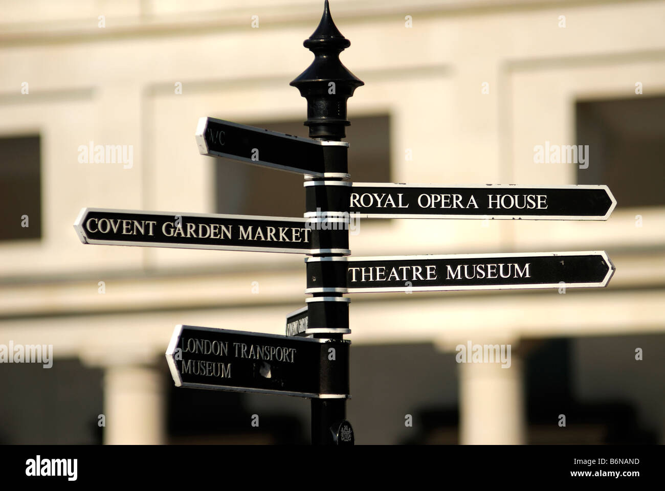Direction Signs Covent Garden London Britain Stock Photo - Alamy