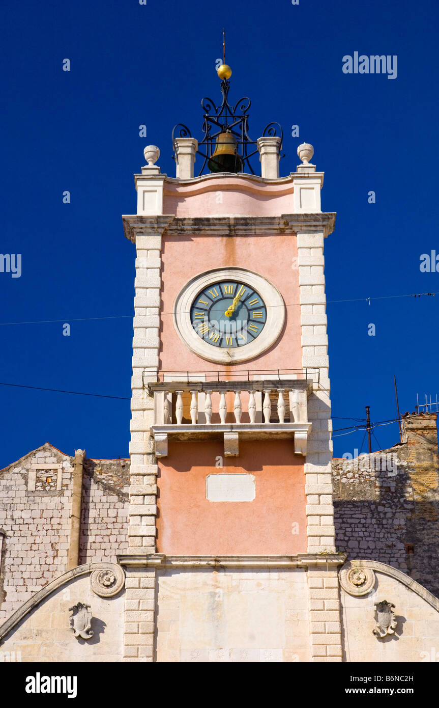 The city Watch Tower and clock tower in Zadar Croatia Stock Photo - Alamy