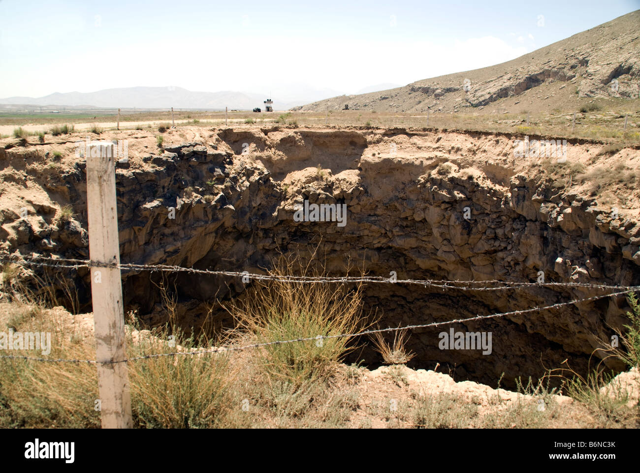 Meteor crater, on Iranian border 18 kilomters from Mt. Ararat, is ...