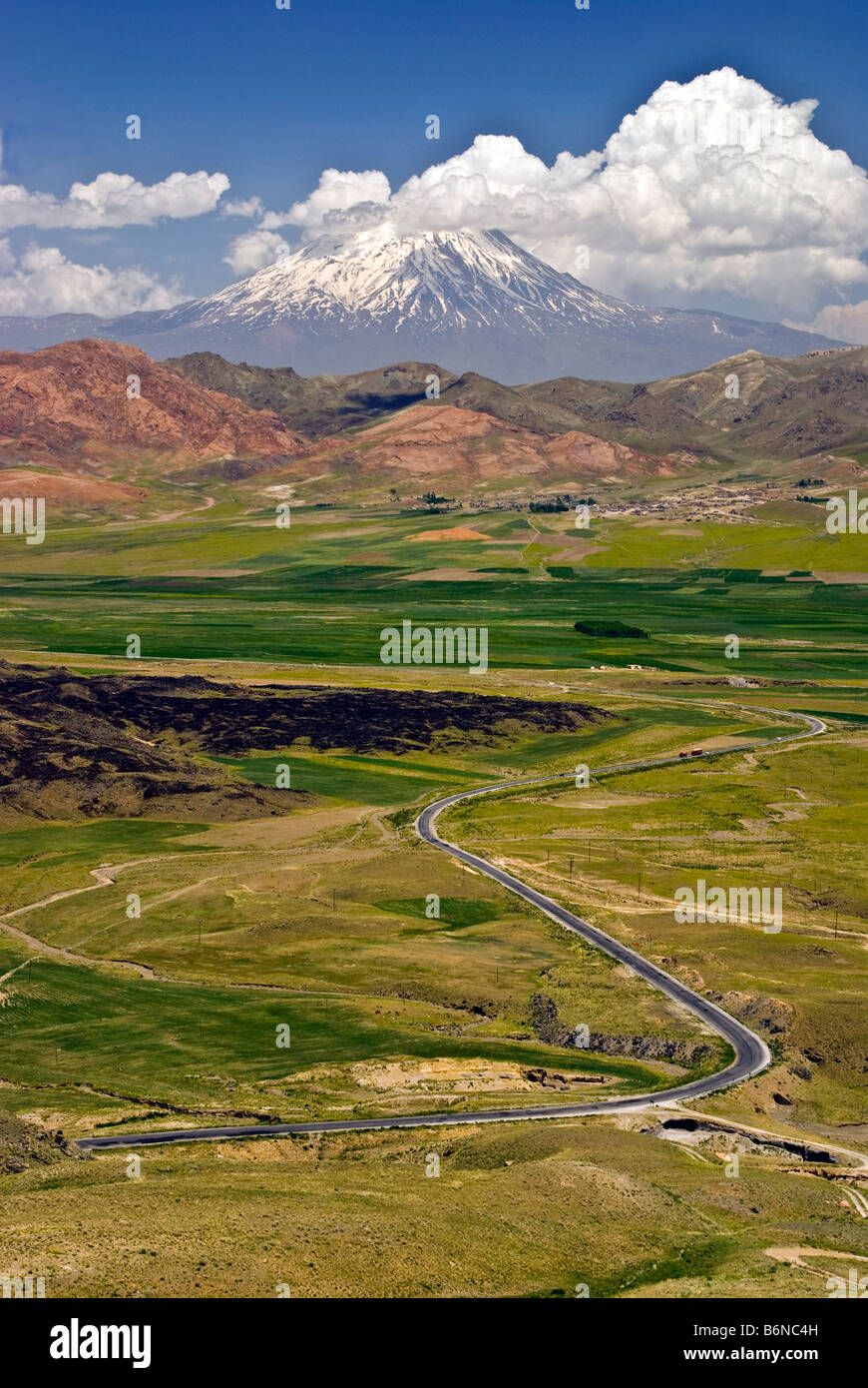 Mt. Ararat snow capped extinct volcano and site of Noah Biblical story ...