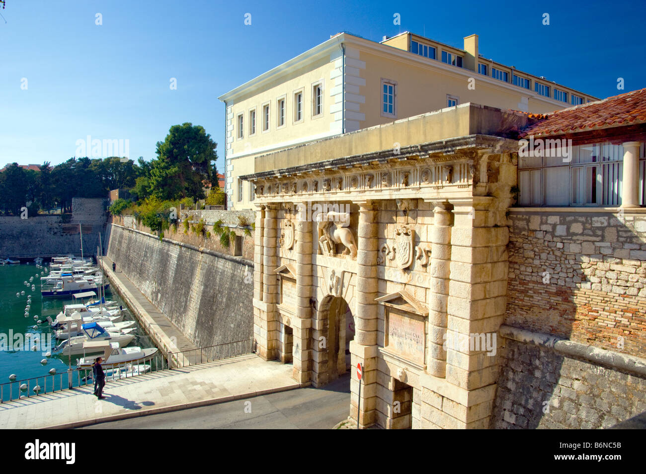 The Sea Gate in the walled city of Zadar Croatia Stock Photo - Alamy