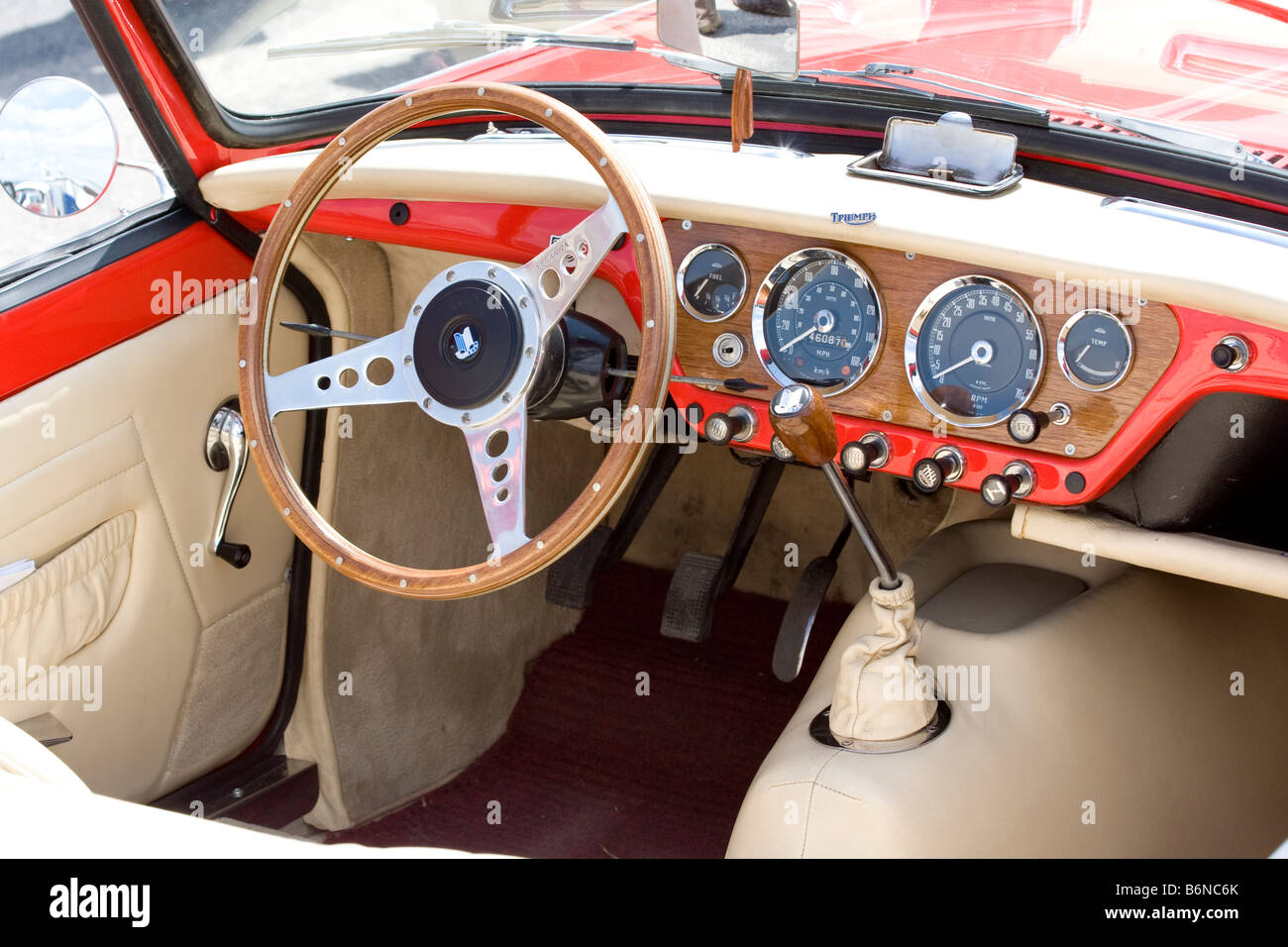 Interior of old fashioned car Stock Photo - Alamy