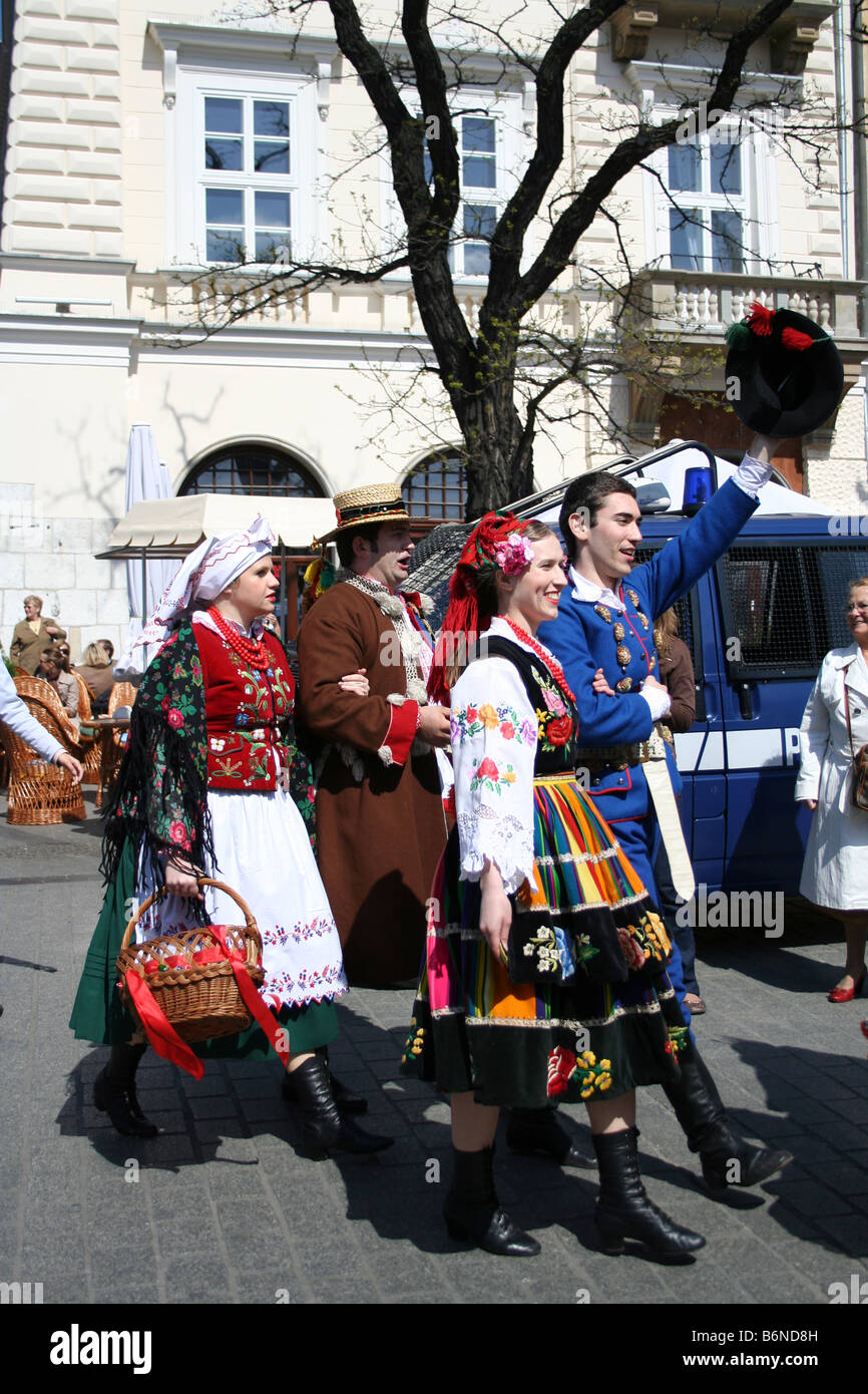 Poland Folk holiday. National costumes Stock Photo - Alamy