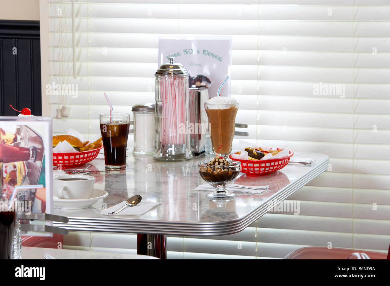 50's style diner Stock Photo - Alamy