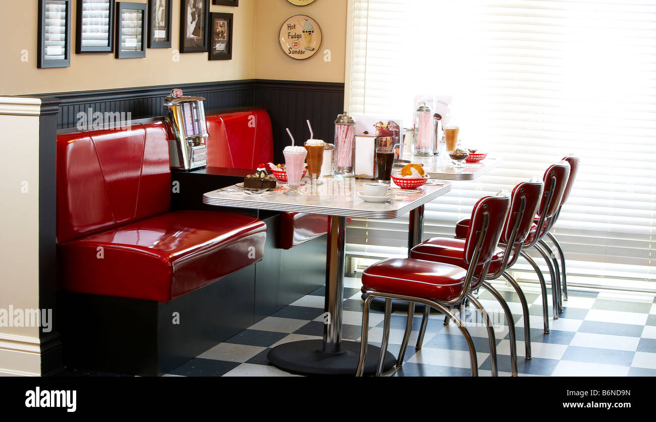 50's style diner Stock Photo - Alamy