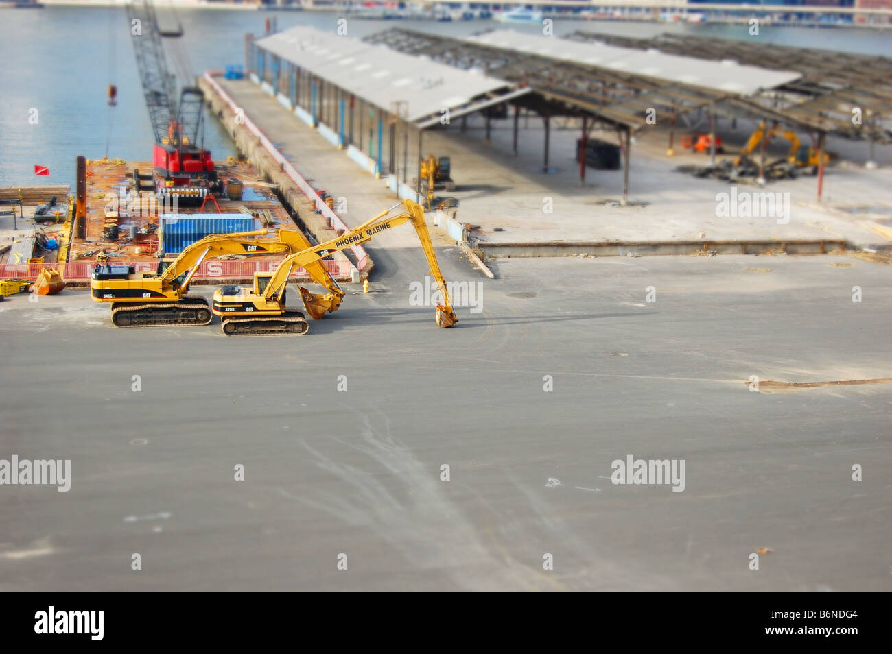 Construction Excavators in New York City, USA Stock Photo - Alamy