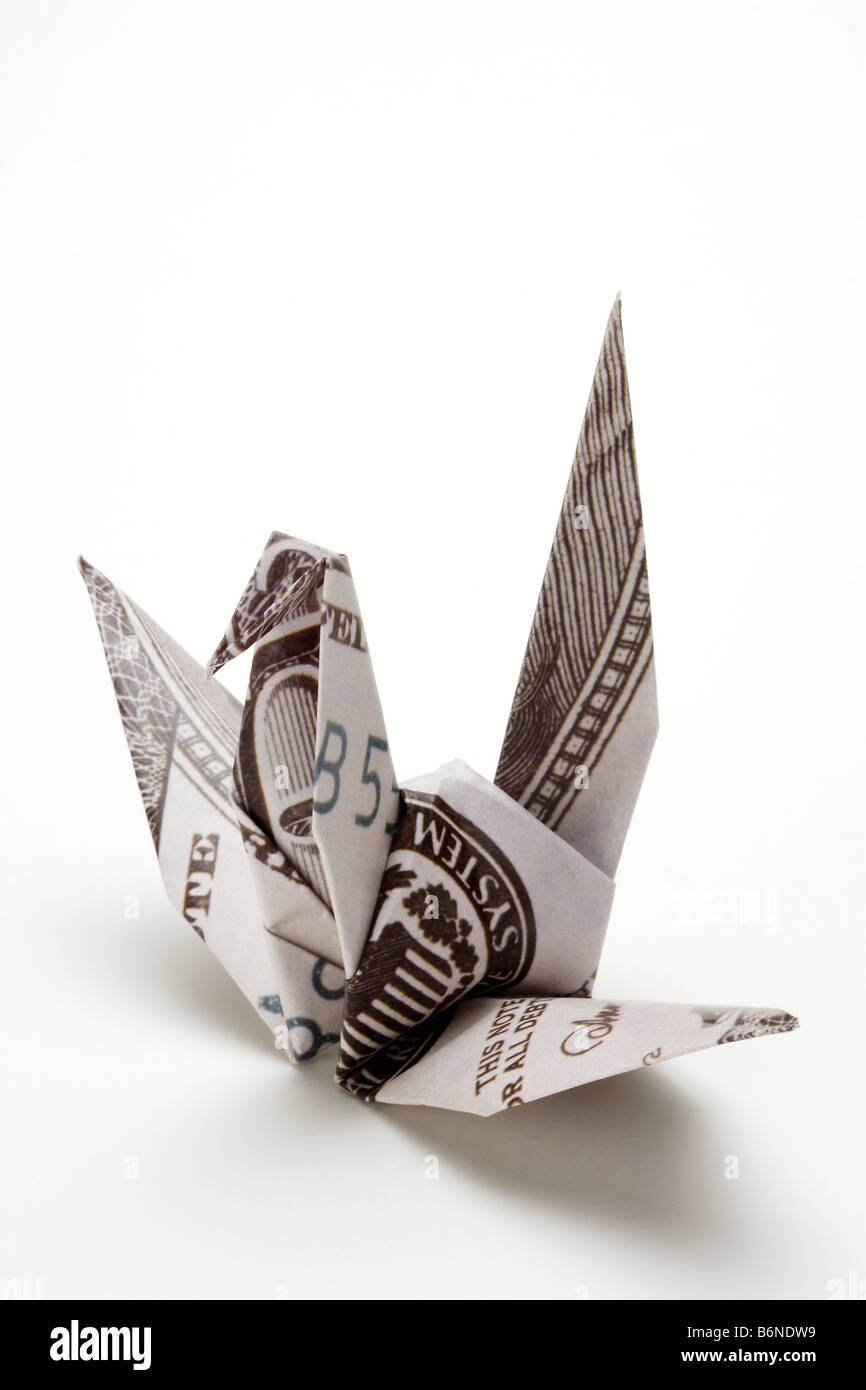 Paper crane close up Stock Photo - Alamy