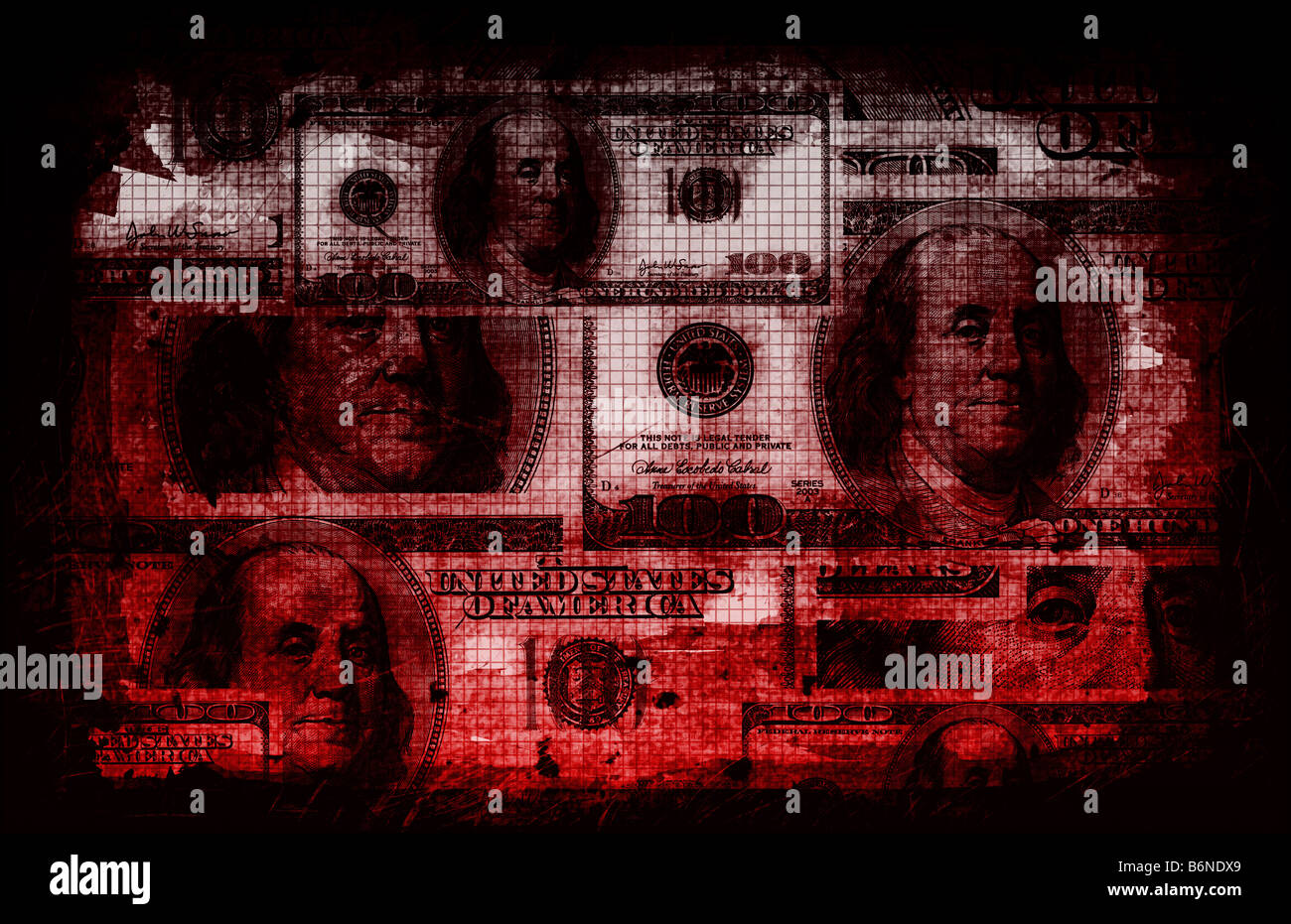 US Dollar Abstract Currency Notes in Red Stock Photo - Alamy
