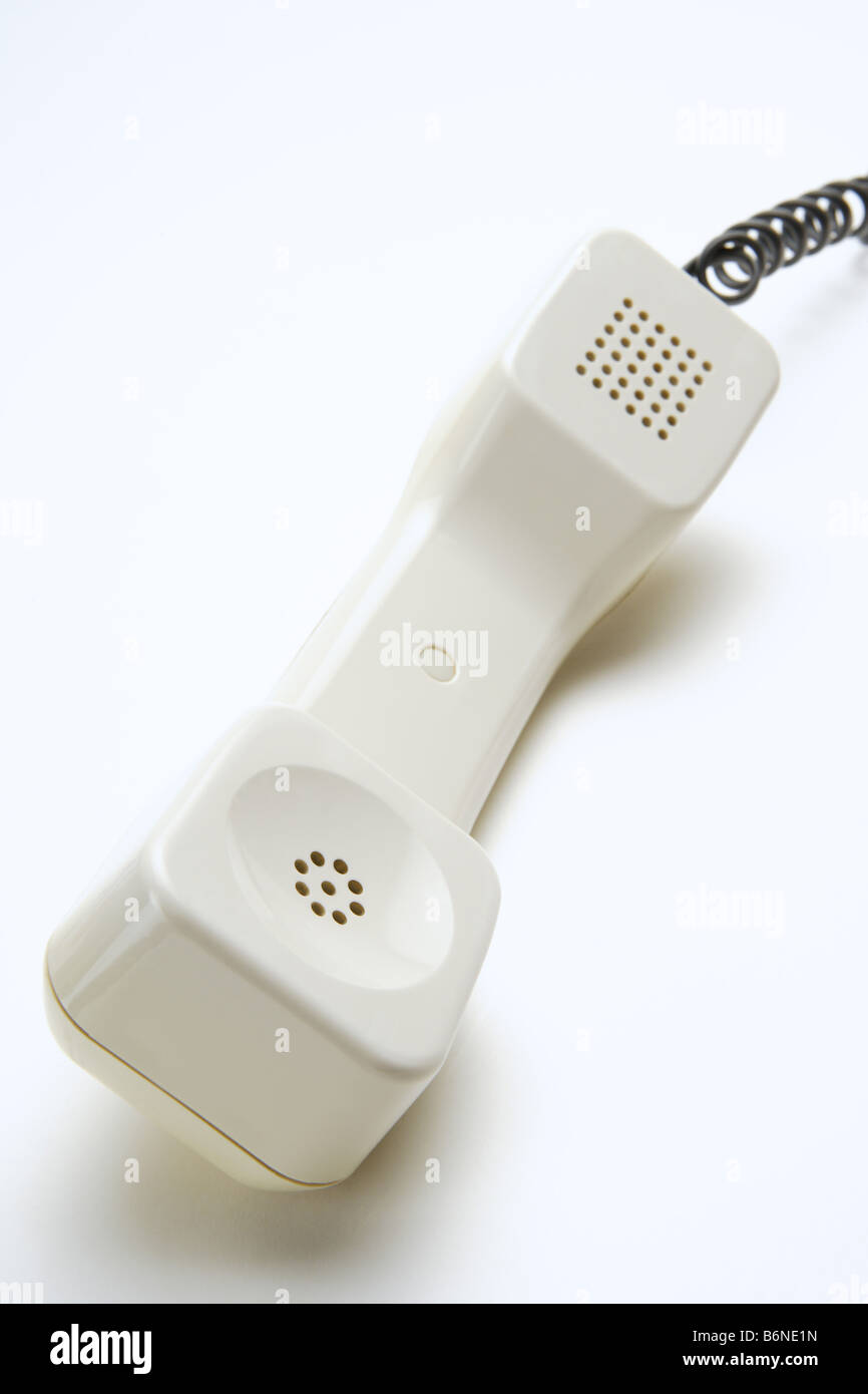 Telephone Receiver close up Stock Photo - Alamy