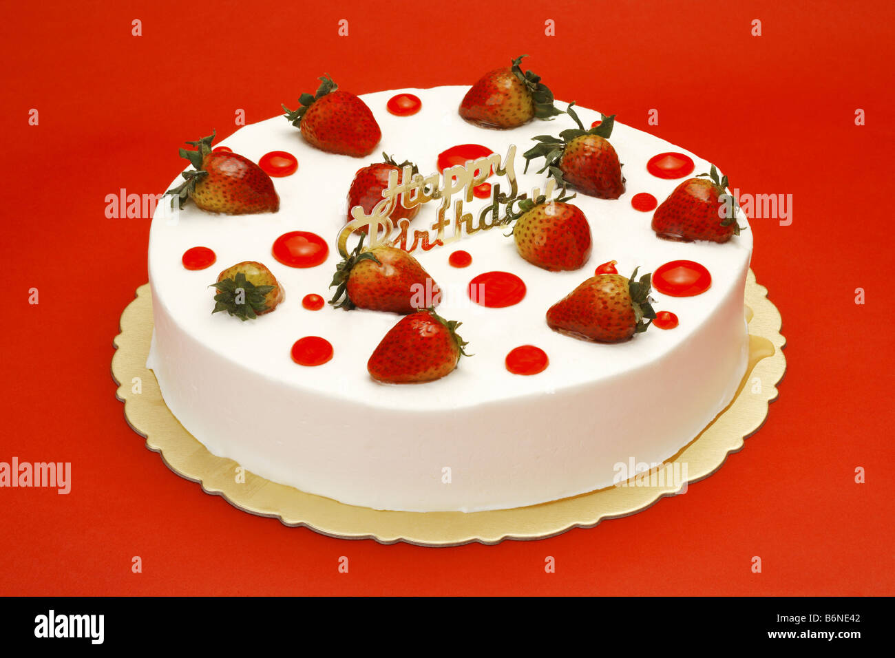 Birthday cake close up Stock Photo - Alamy