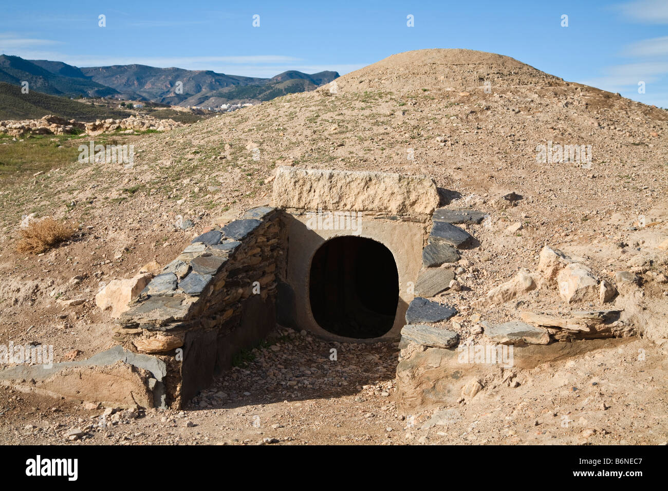 Los Millares Copper Age archaeological site near Santa Fe de Mondujar ...