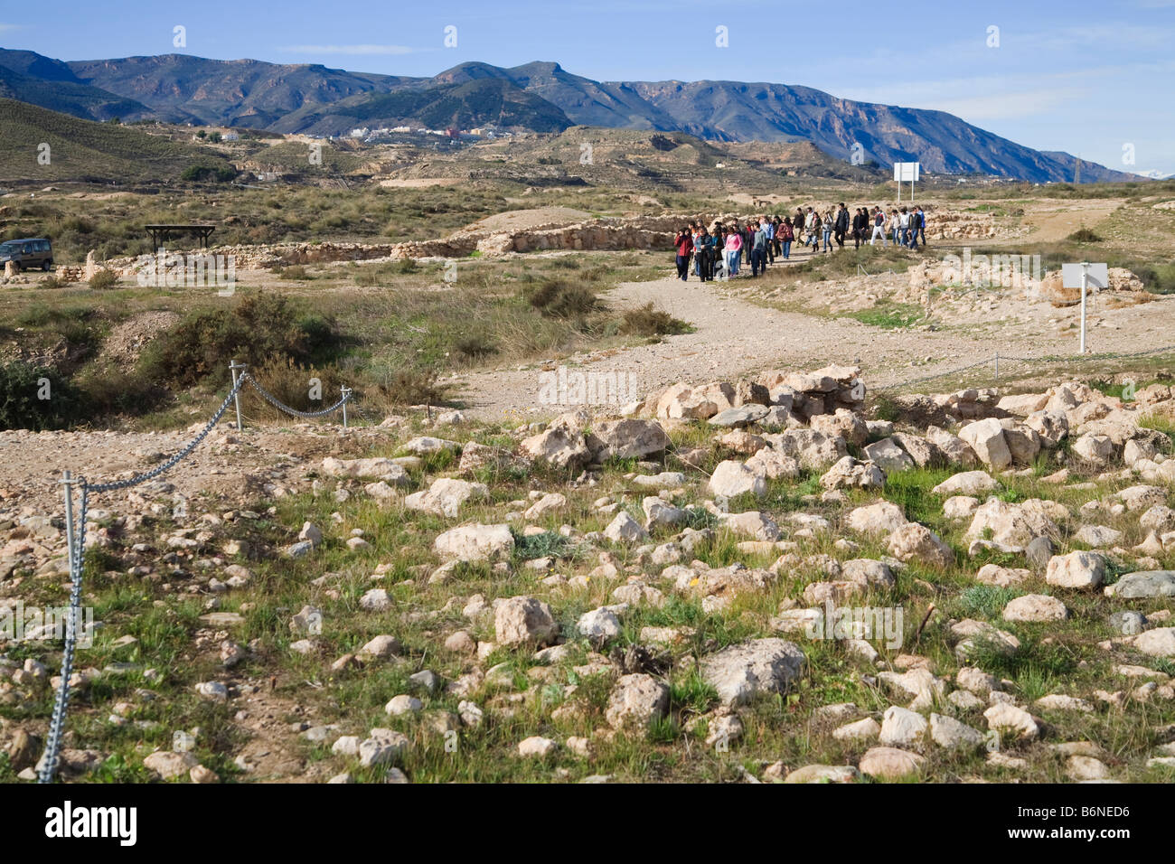 Los Millares Copper Age archaeological site near Santa Fe de Mondujar ...