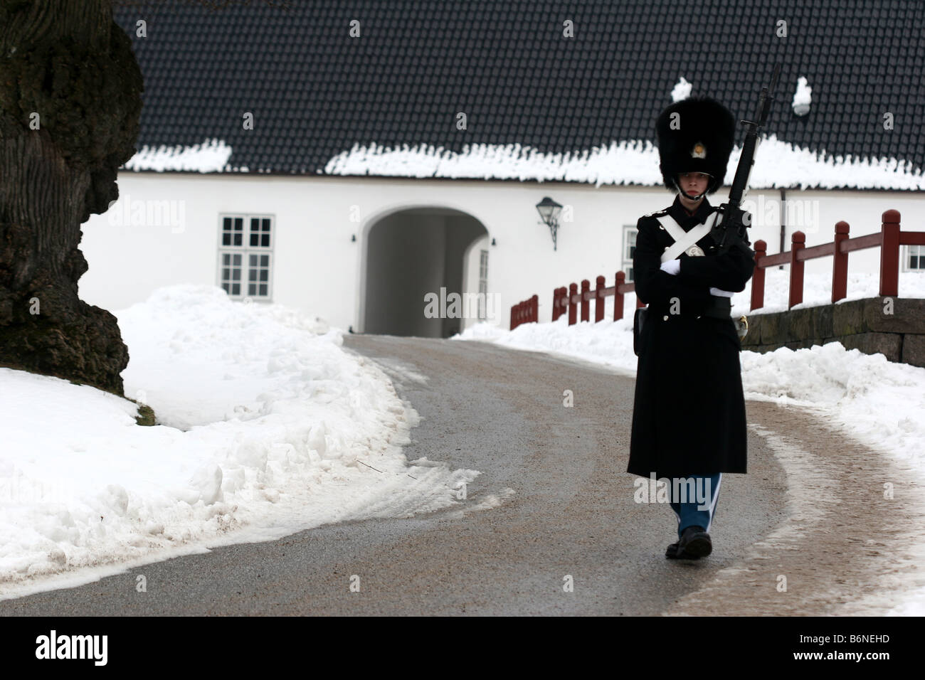 Fredensborg palace in denmark , guard on duty Stock Photo - Alamy