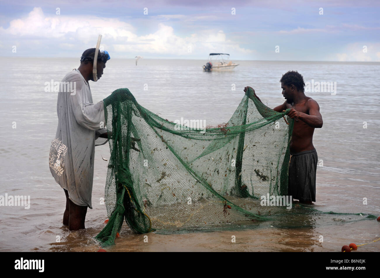 Seine net fishing caribbean hi-res stock photography and images - Alamy