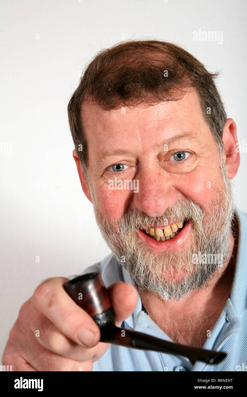 Man smoking a pipe Stock Photo - Alamy