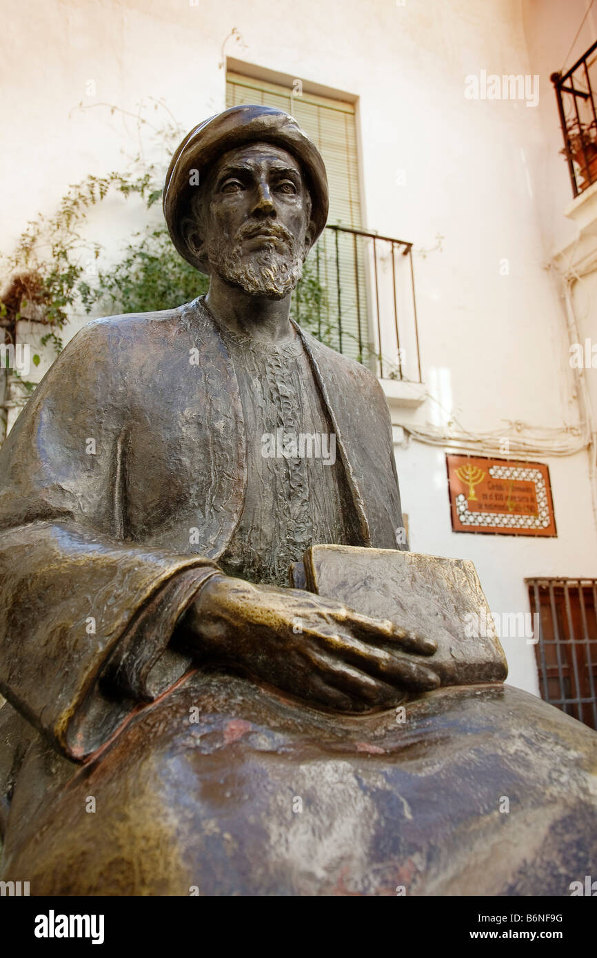 statue of Maimonides in the Jewish quarter cordova andalusia spain ...