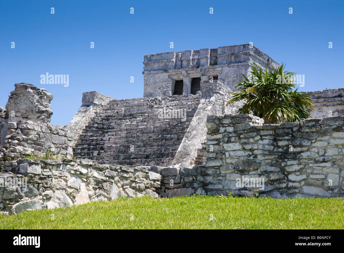 Il Castillo Main Temple Tulum Yucatan Mexico Stock Photo - Alamy