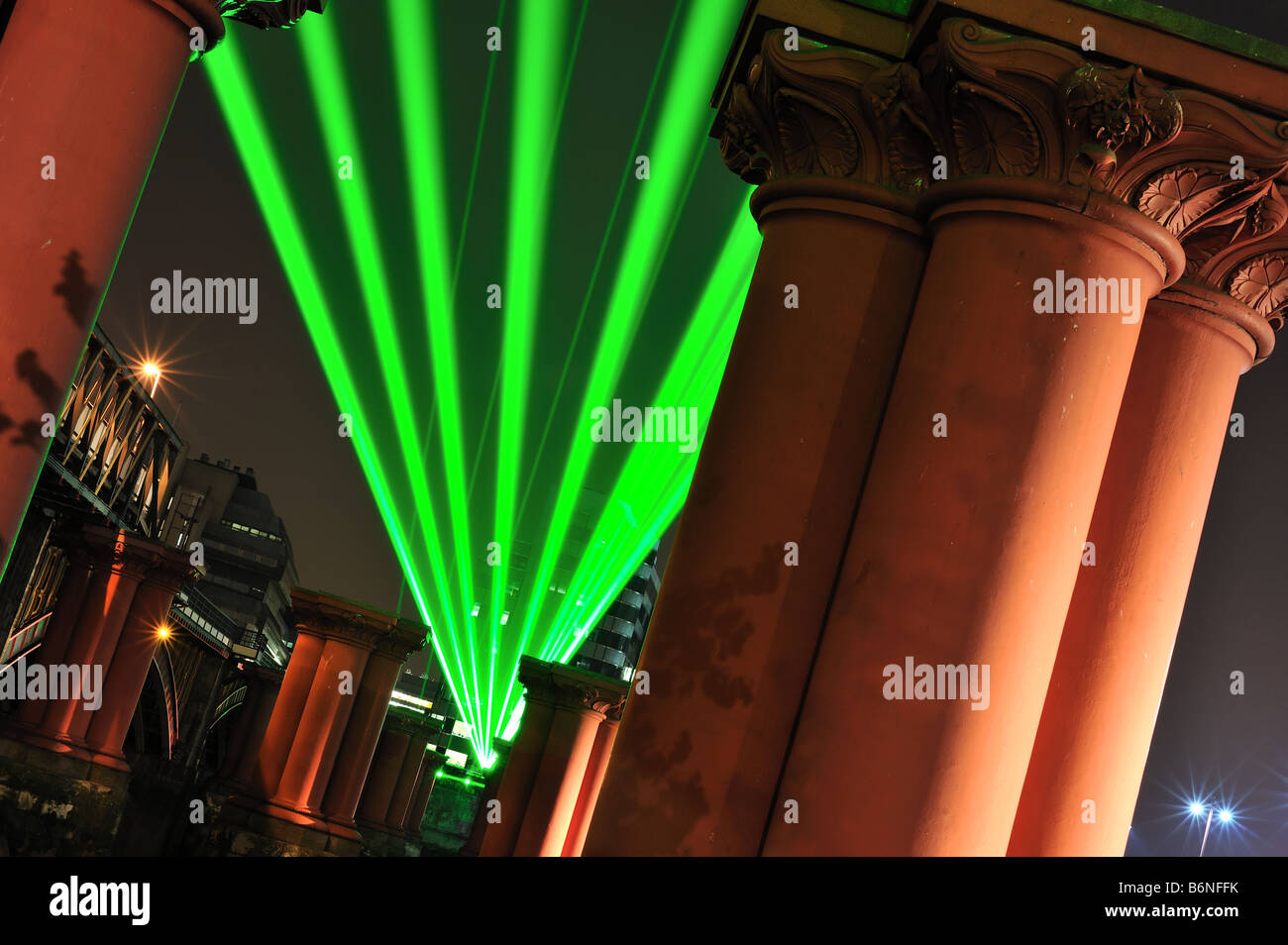 Laser Bridge, London Stock Photo - Alamy