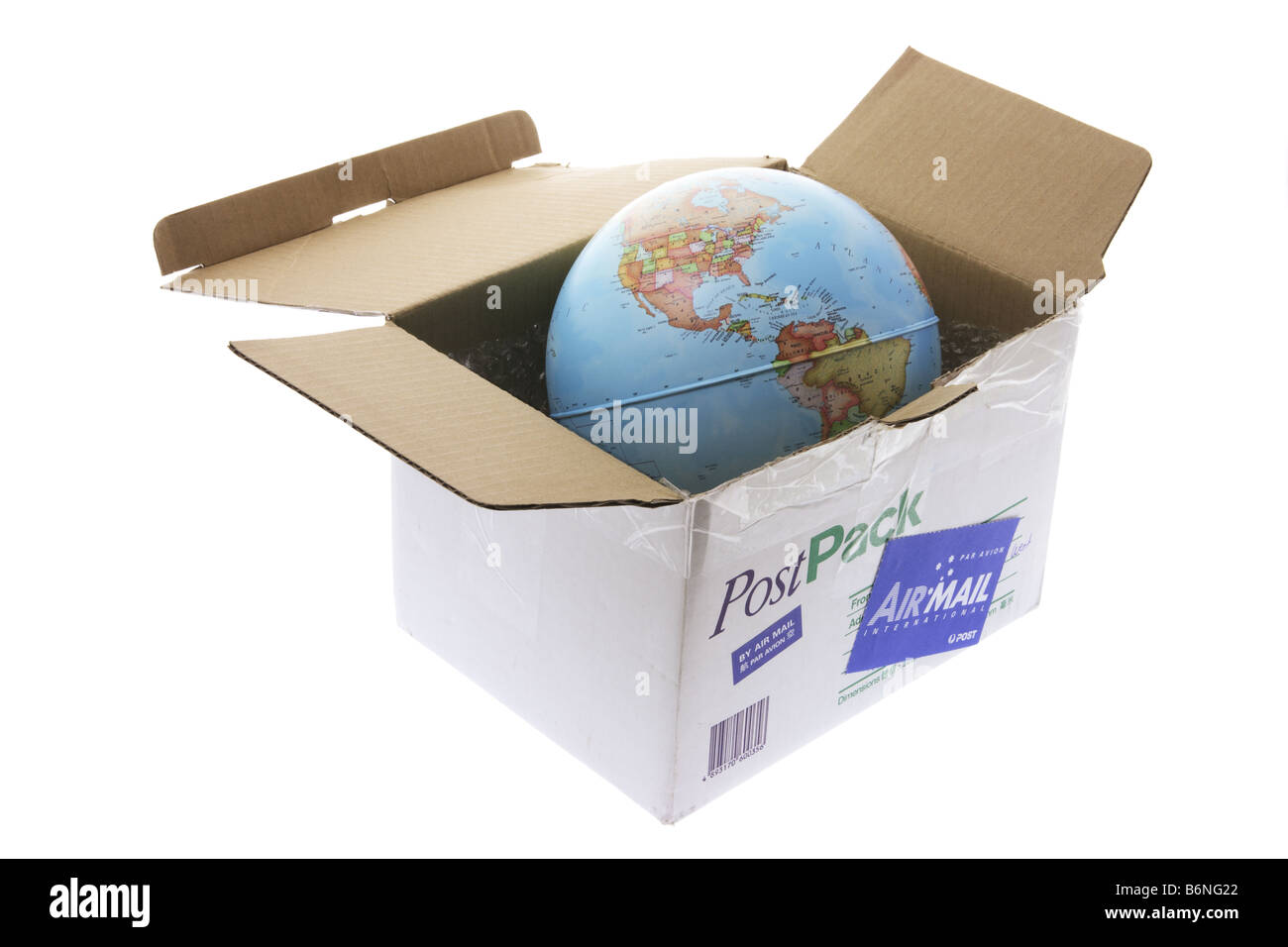 Globe in Parcel Stock Photo - Alamy