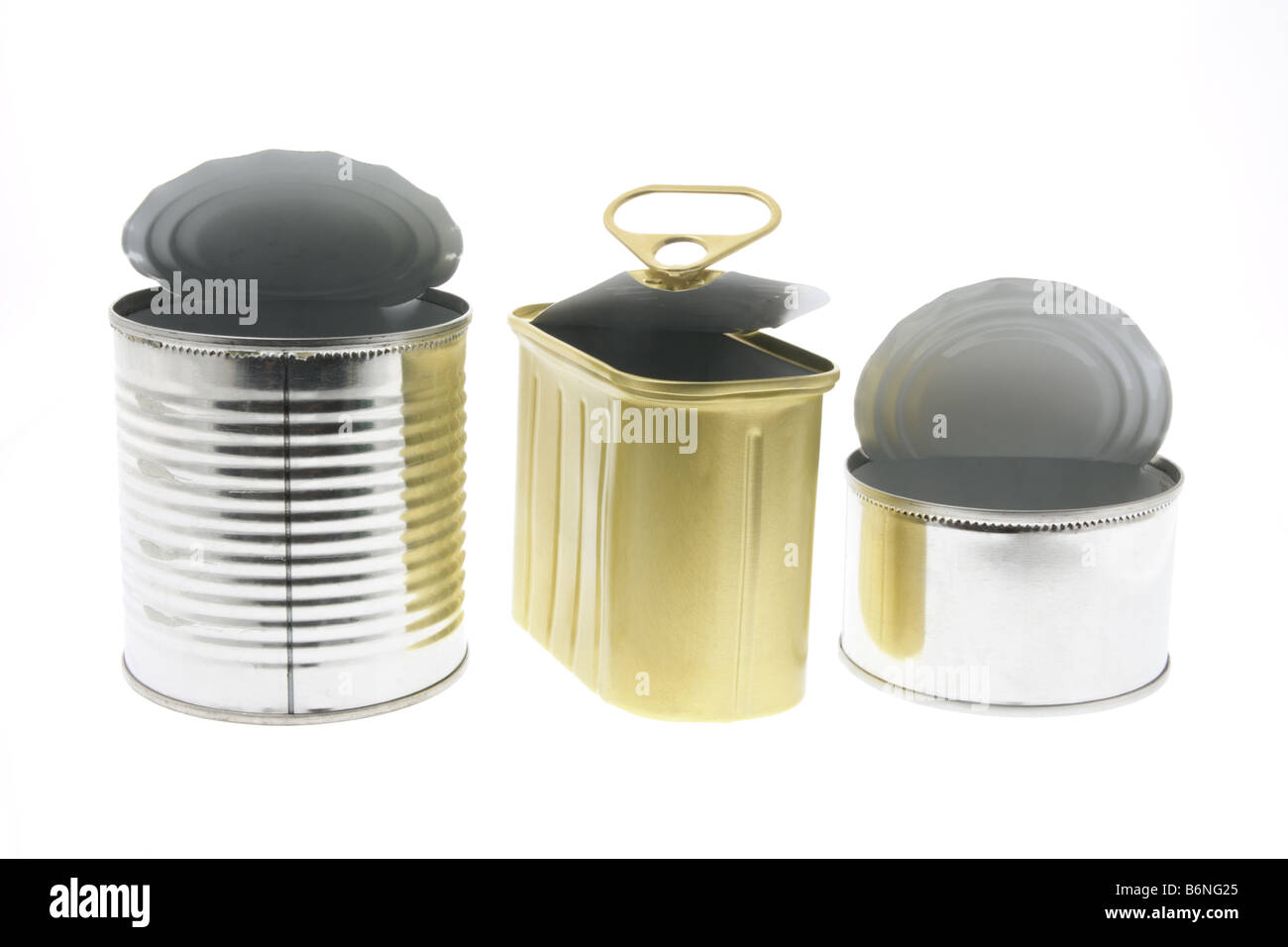 Empty Tin Cans Stock Photo - Alamy