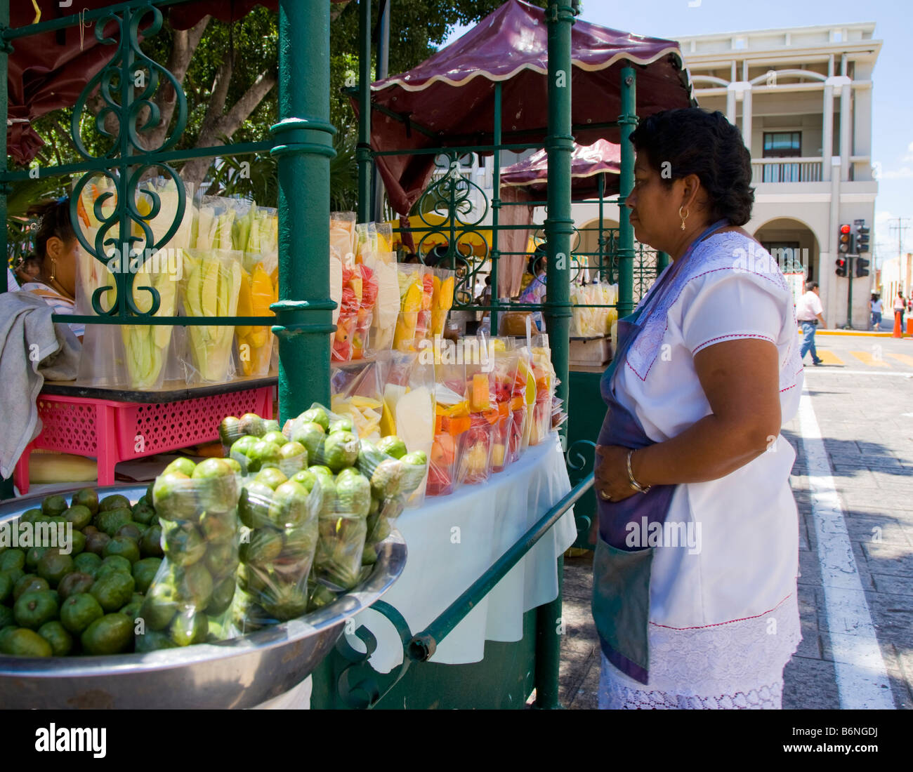 Food stalls selling fresh fruit of many varieties Plaza del ...