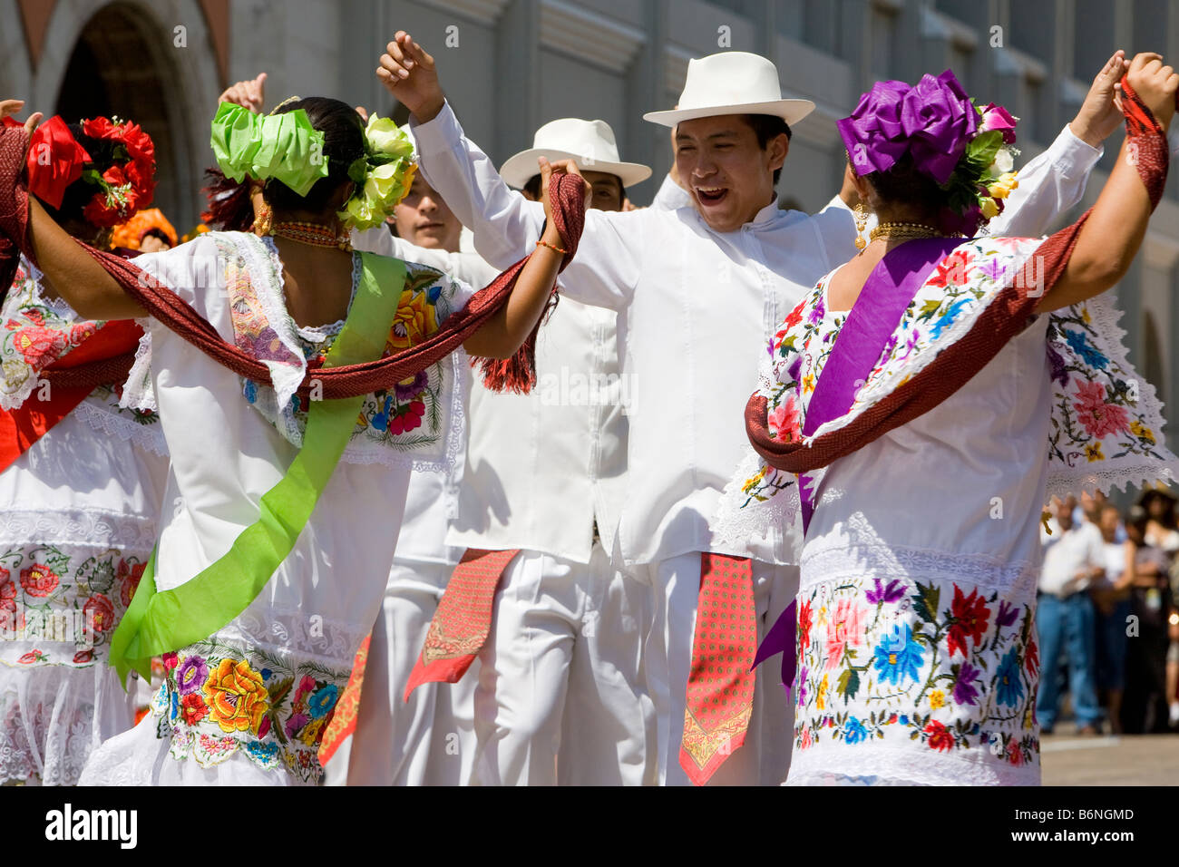 Traditional Mexican Folk Dancing display Merida Yucatan Mexico Stock ...