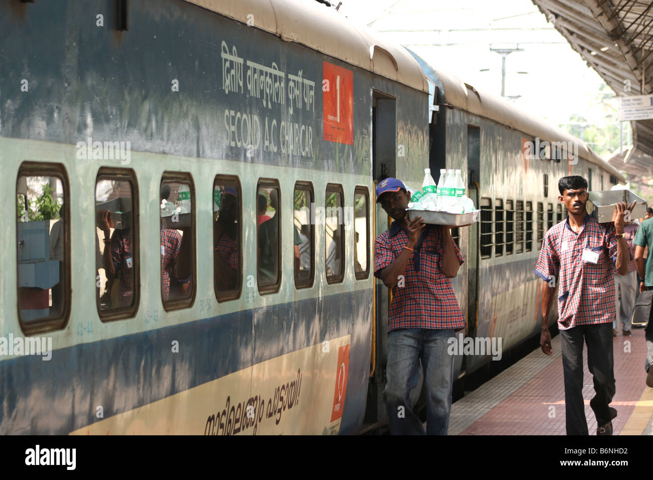 Railway station in india Stock Photo - Alamy