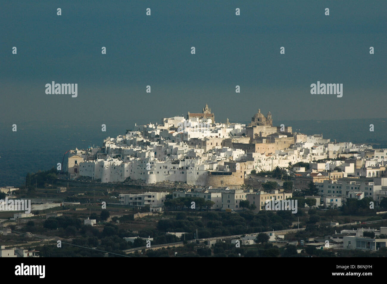 Overview of Ostuni Italy Stock Photo - Alamy