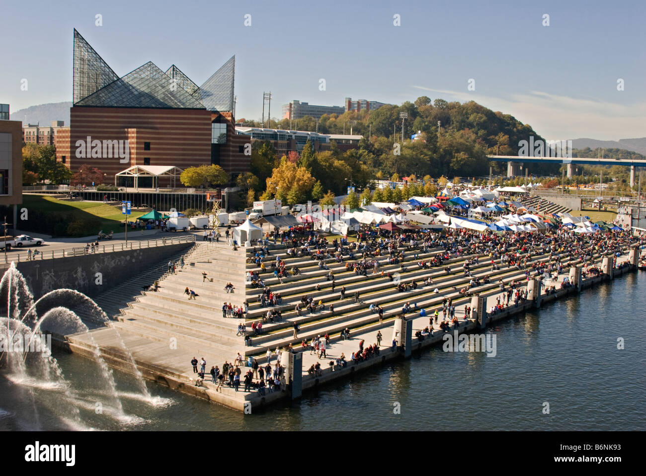 The crowd at the Head of the Hooch sculling race in Chattanooga TN the ...