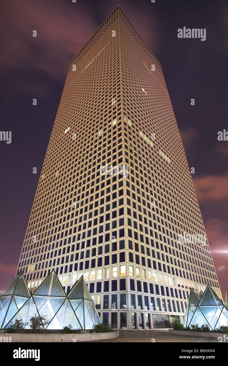 Skyscraper of the unusual triangular form in business part Tel Aviv on ...