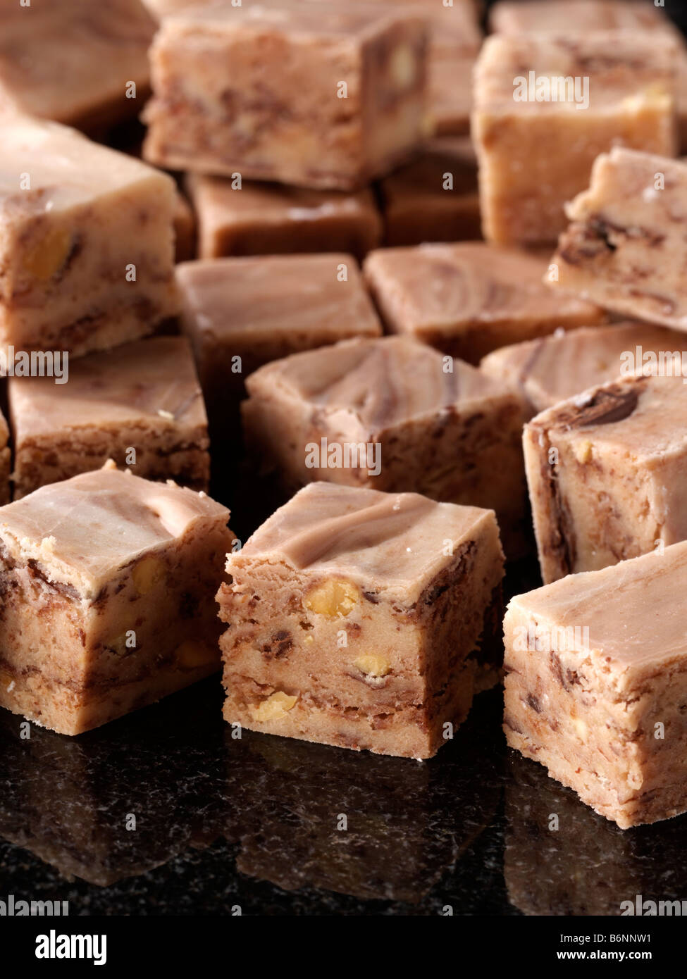 Peanut butter fudge sweets Stock Photo - Alamy